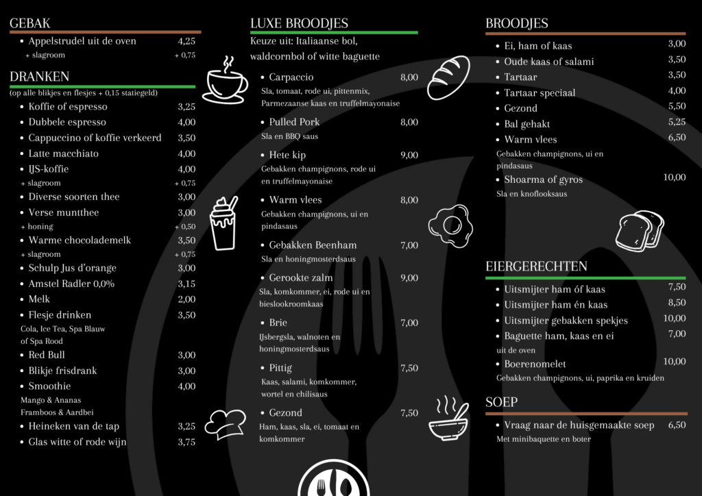Menu - Cafetaria Coen